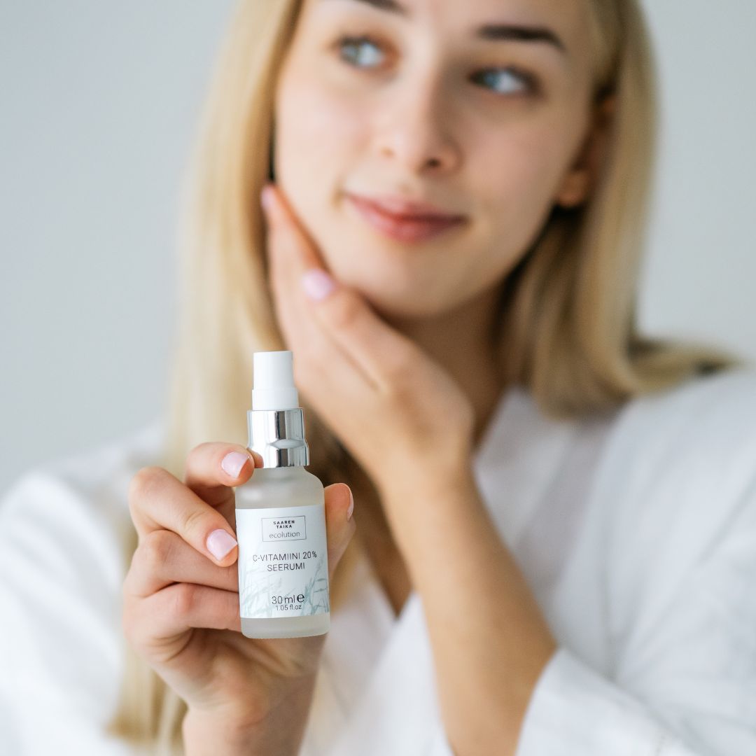 C-vitamiini 20% seerumi, maksaläiskille, pigmenttihäiriöille, kirkasta ...